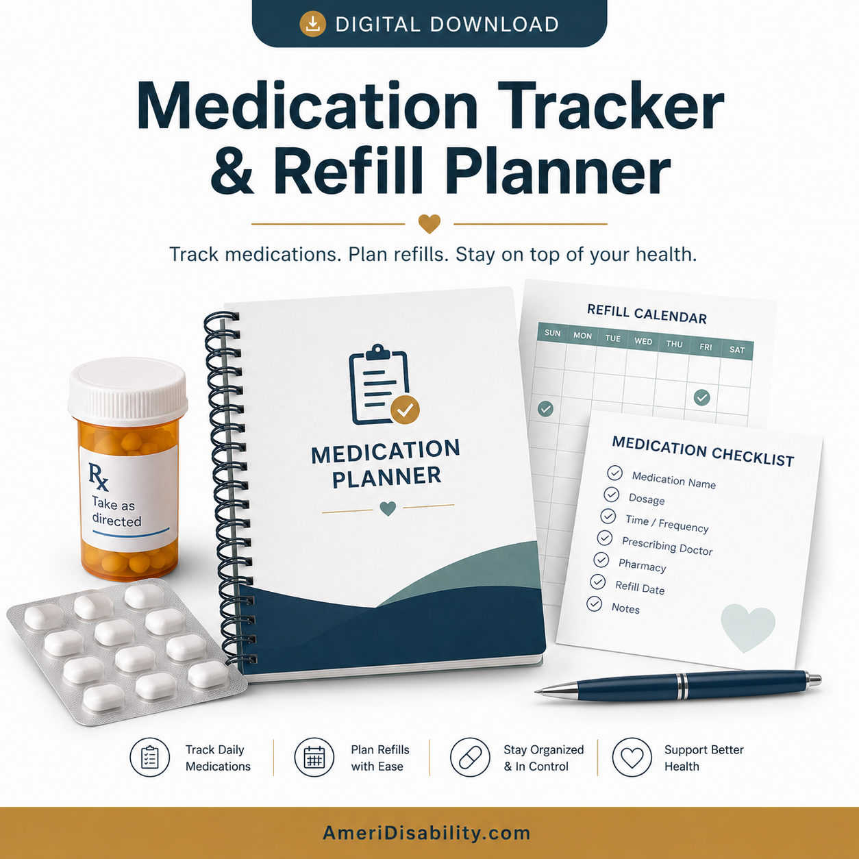 Medication Tracker & Refill Planner - AmeriDisability